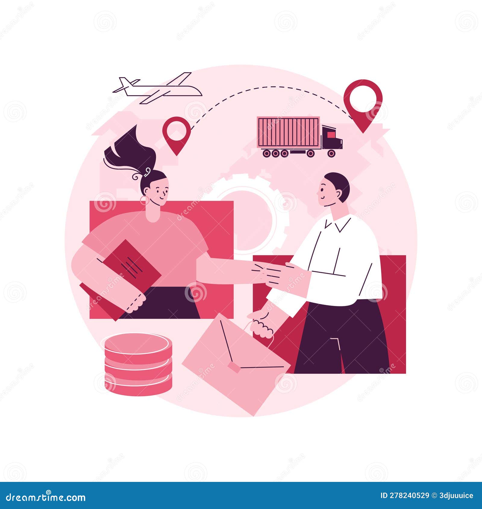Collaborative Logistics Abstract Concept Vector Illustration. Stock ...
