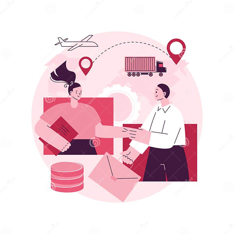 Collaborative Logistics Abstract Concept Vector Illustration. Stock Vector - Illustration of ...