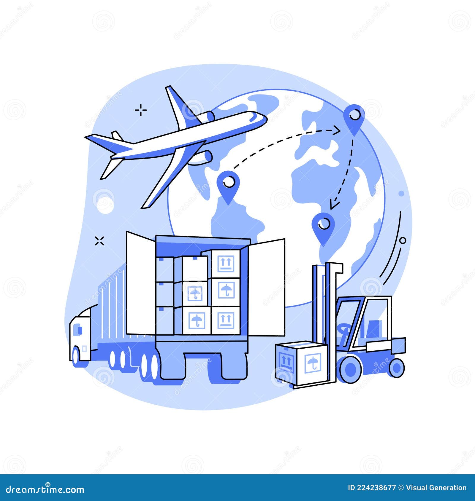 Collaborative Logistics Abstract Concept Vector Illustration. Stock ...
