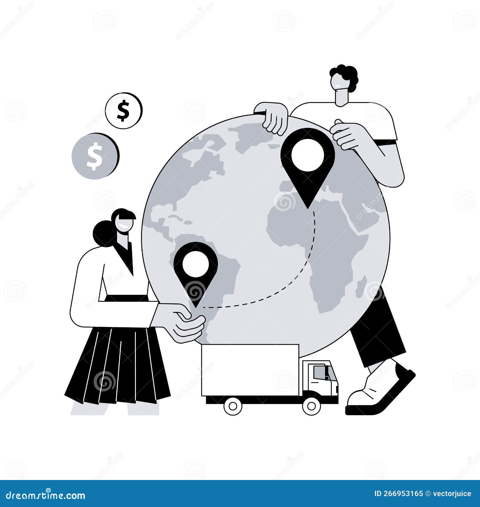 Collaborative Logistics Abstract Concept Vector Illustration Stock ...