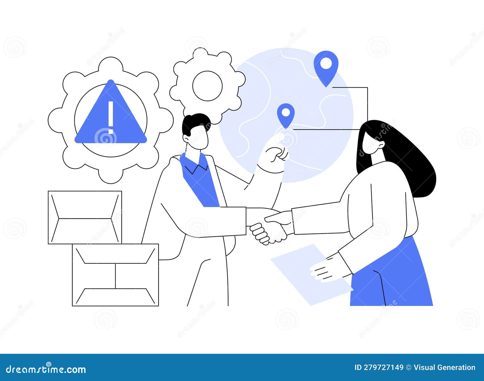 Collaborative Logistics Abstract Concept Vector Illustration. Stock Illustration - Illustration ...