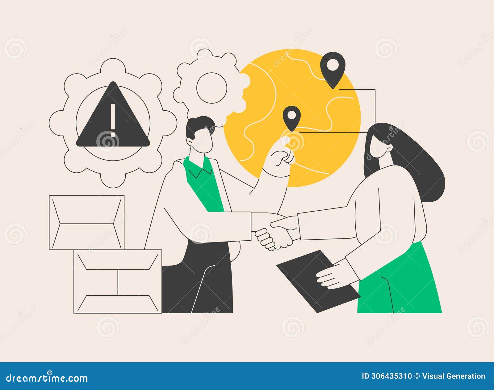 Collaborative Logistics Abstract Concept Vector Illustration. Stock ...