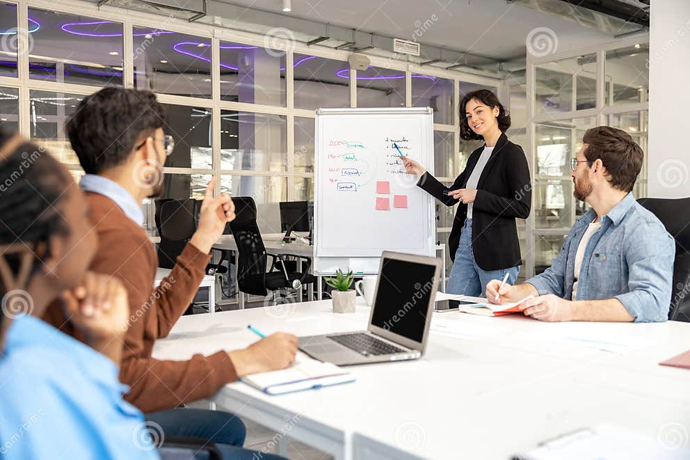 Collaborative Office Presentation or Training Session Stock Image ...