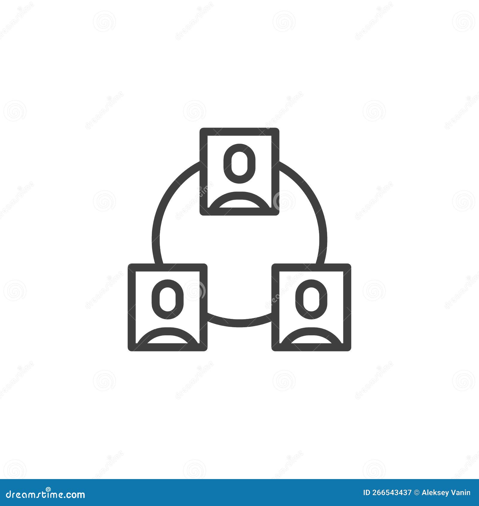 Collaborative People Line Icon Stock Vector - Illustration of linear ...