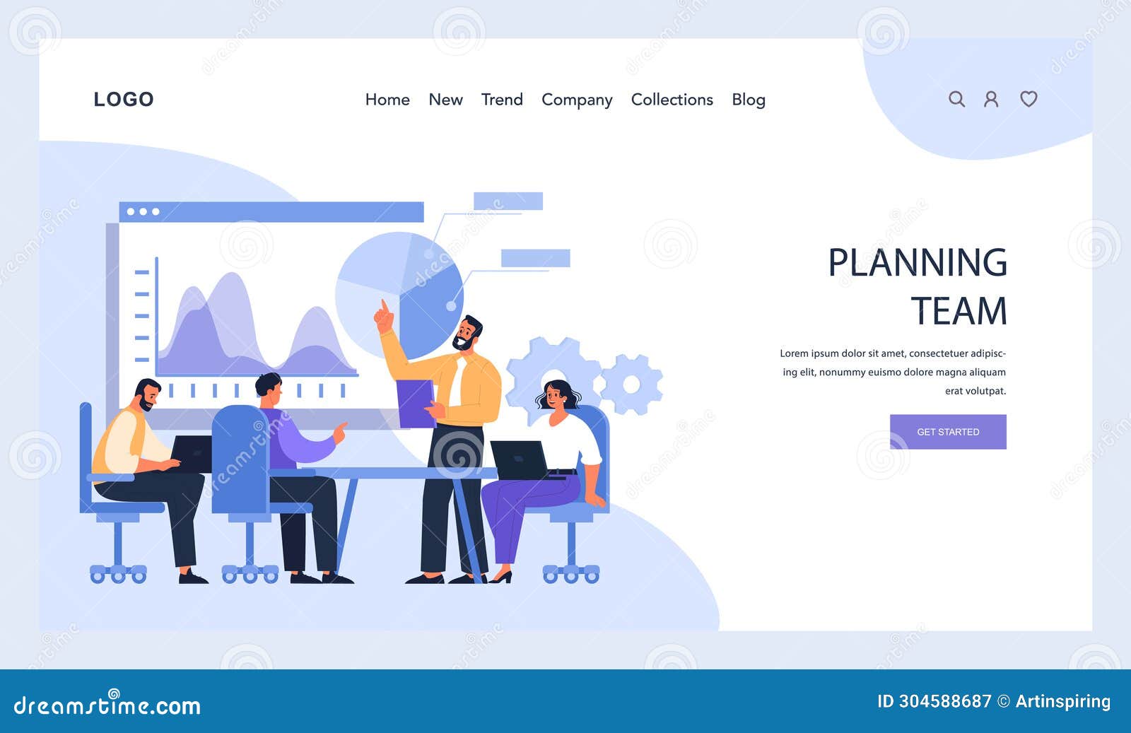 Collaborative Planning Team Deep in Discussion Stock Vector ...