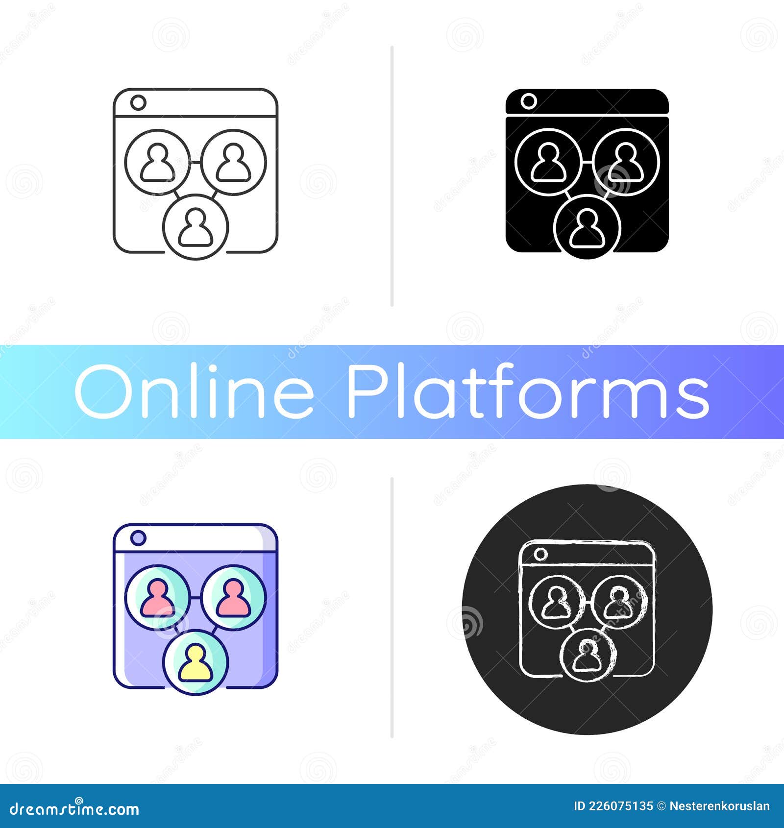 Collaborative Platforms Icon Stock Vector - Illustration of ...