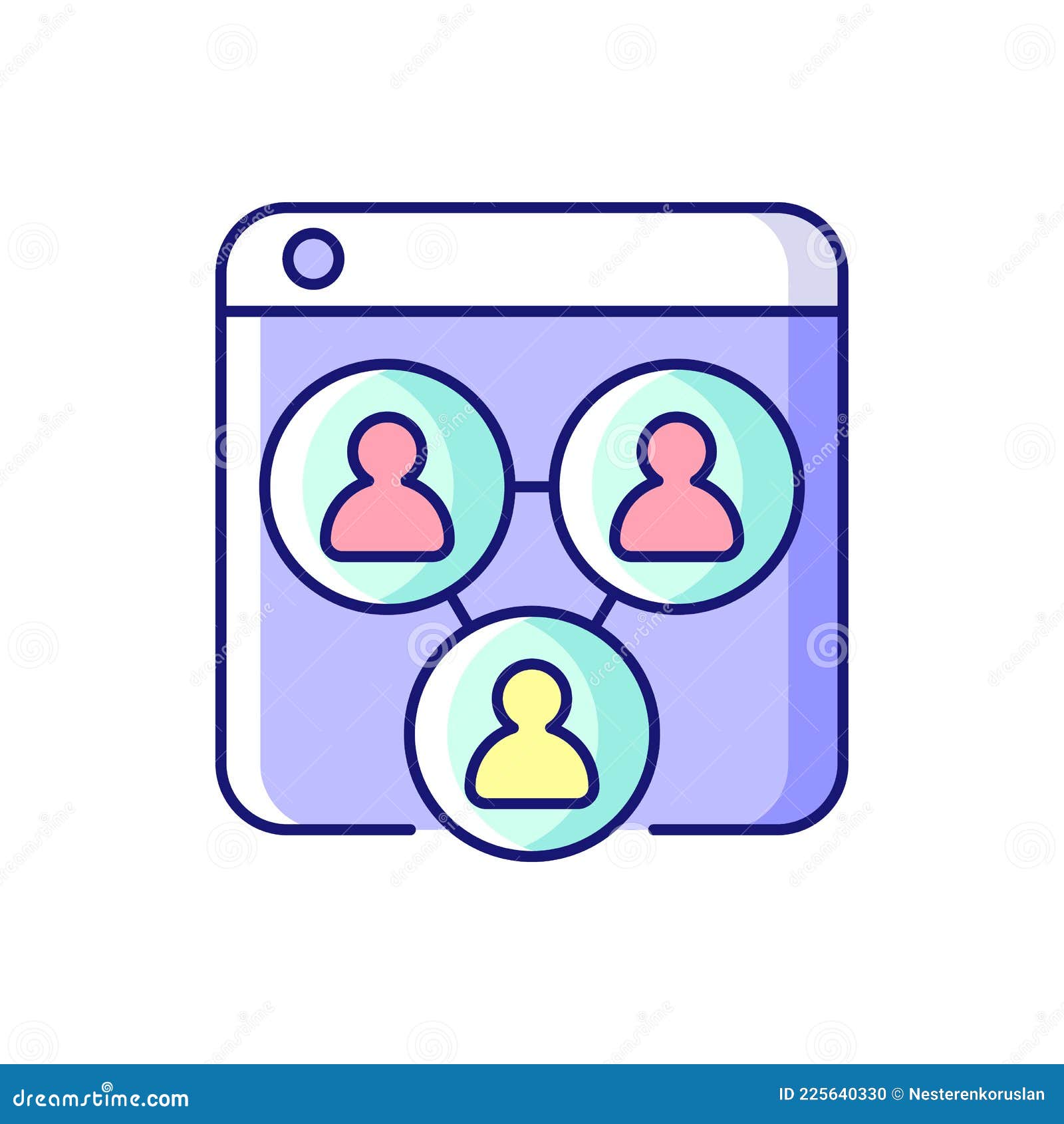 Collaborative Platforms RGB Color Icon Stock Vector - Illustration of ...