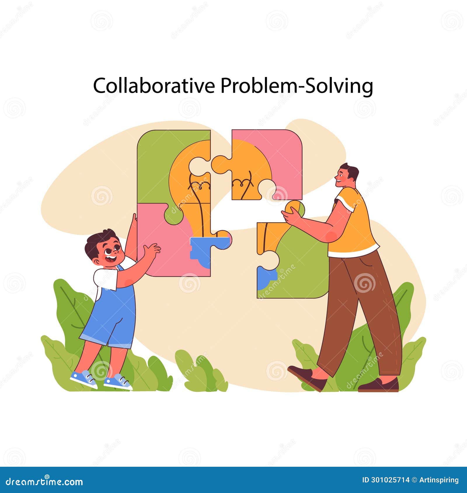 Collaborative Problem Solving Concept Icon Vector Illustration ... Collaborative Problem Solving Concept Icon Vector Illustration ...