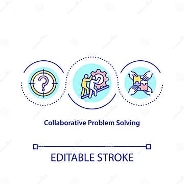 Collaborative Problem Solving Concept Icon Stock Vector - Illustration ...