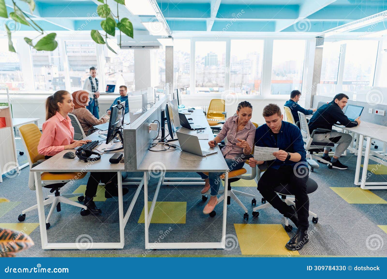 Collaborative Process of Multicultural Skilled Young Business Team ...