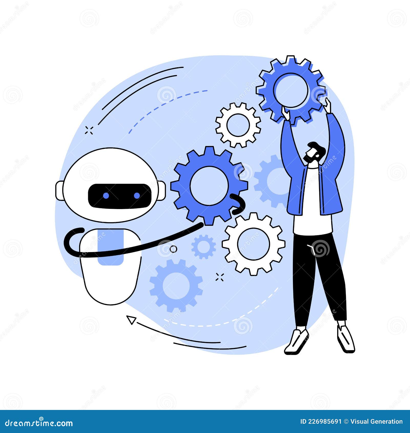Collaborative Robotics Abstract Concept Vector Illustration. Stock ...