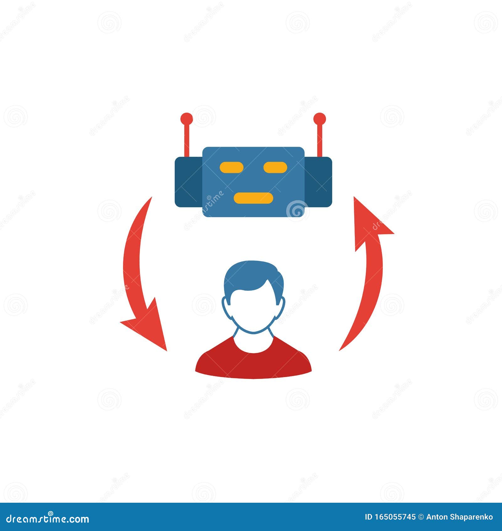 Collaborative Robotics Icon. Colored Simple Elements from Industry 4.0 ...