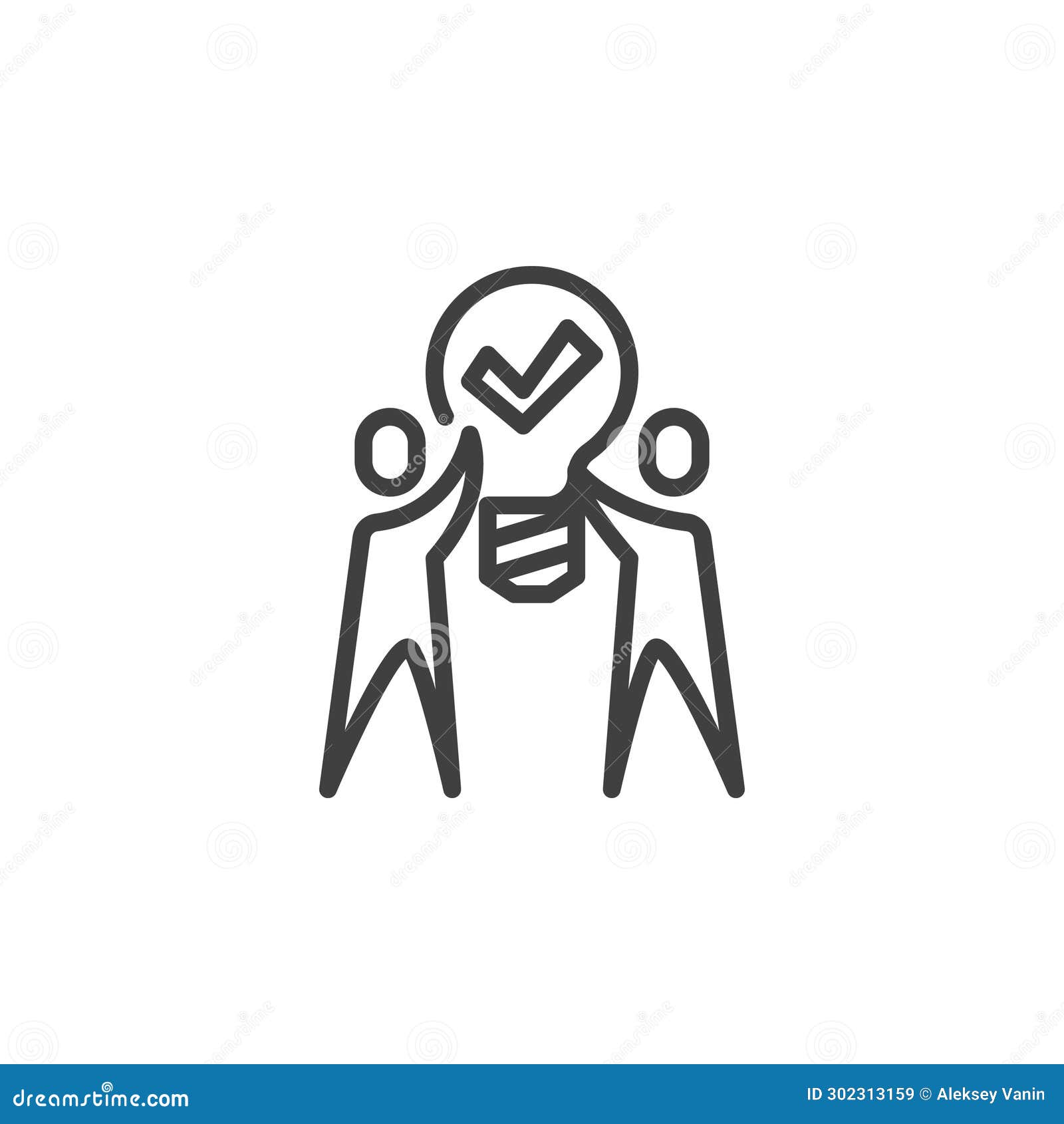 Collaborative Solutions Line Icon Stock Illustration - Illustration of ...