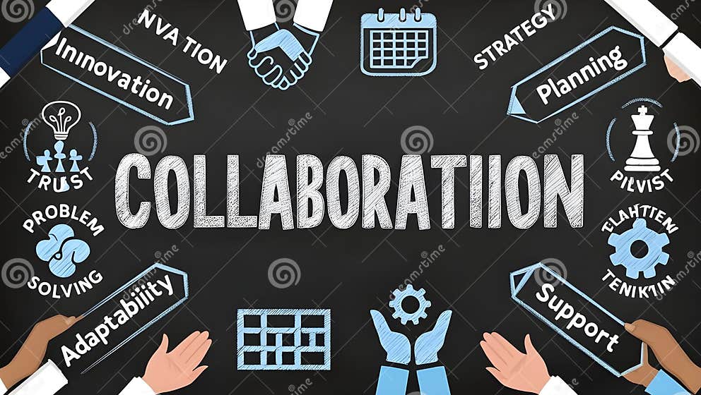 Collaborative Success: a Visual Guide To Teamwork Stock Illustration ...