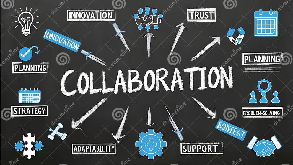 Collaborative Success: a Visual Guide To Teamwork Stock Illustration ...