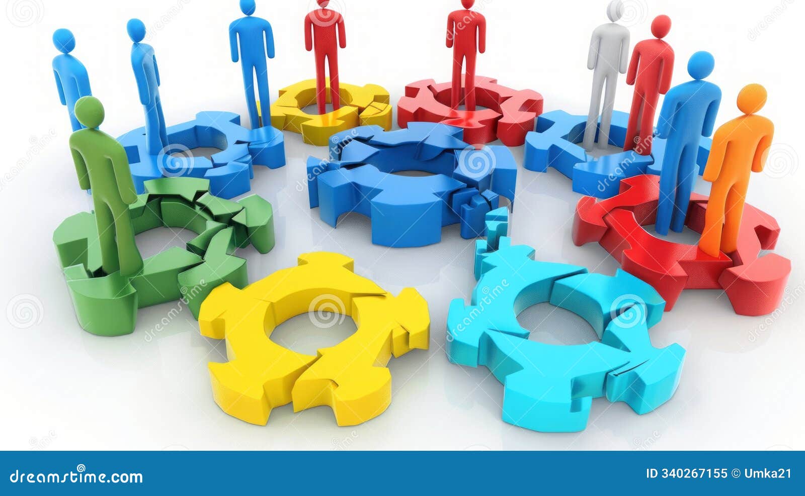 Collaborative Teamwork In Pastel Colors Stock Illustration ...
