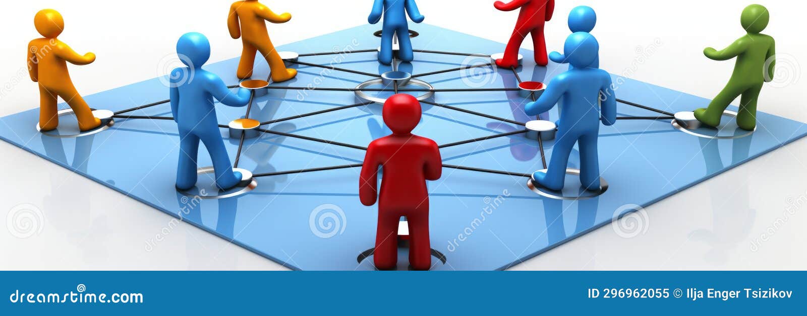 Collaborative Teamwork. Silhouettes Of Figures Of Company Employees ...