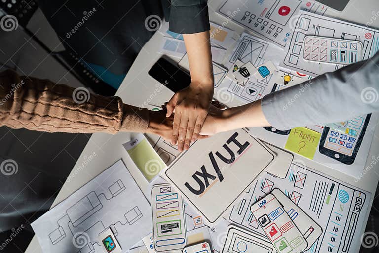 Collaborative UX UI Design Brainstorming Session with Creative Teamwork ...