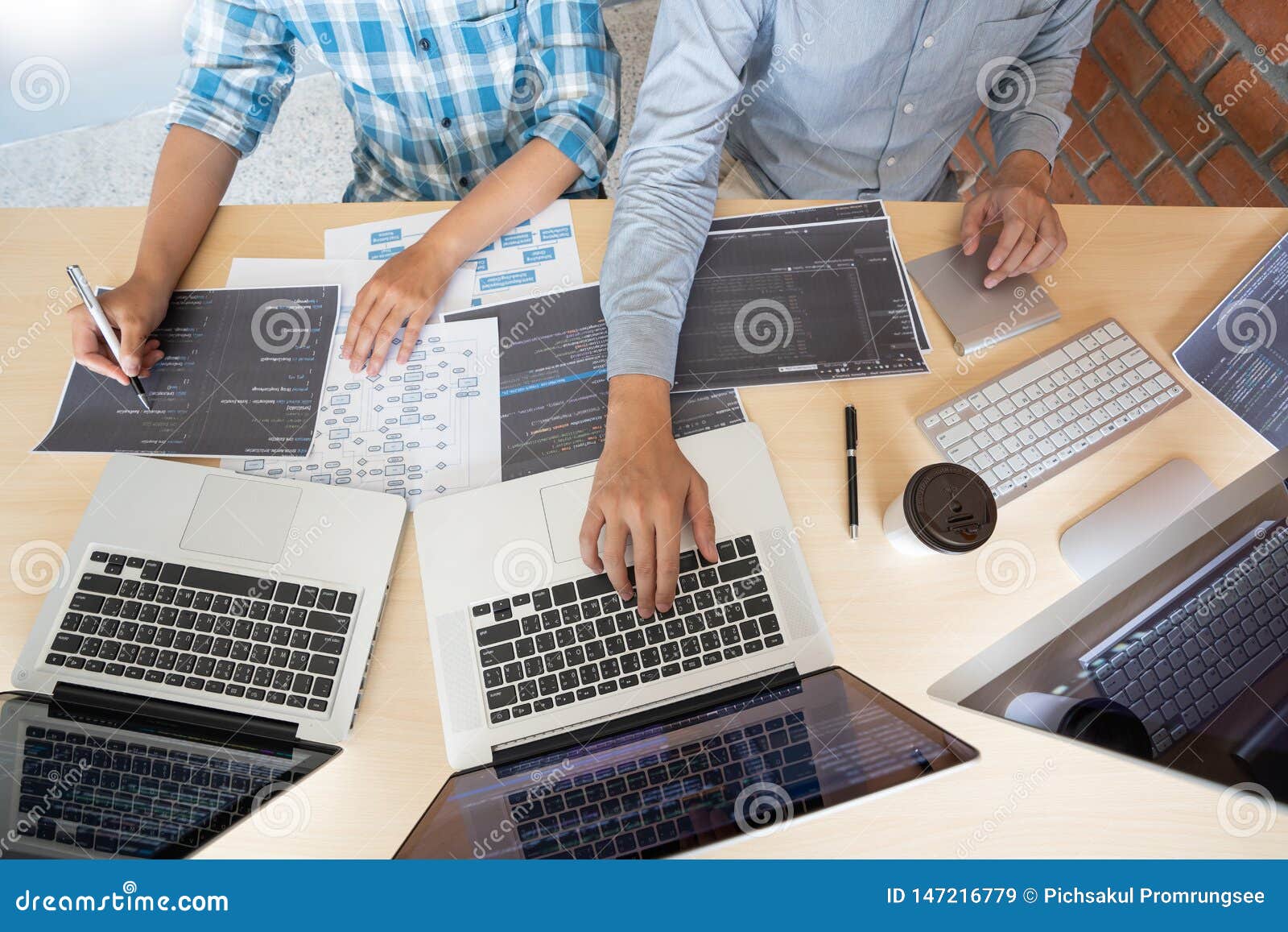 Collaborative Work Software Engineers Website Developer Technologies or Programmer Working ...