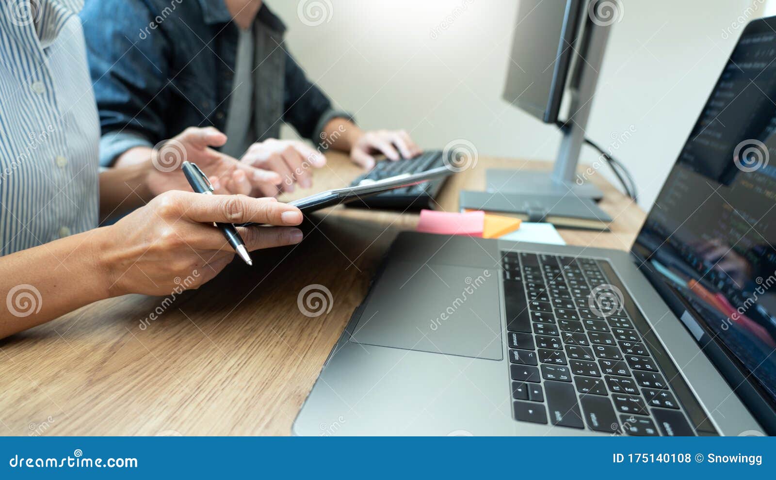 Collaborative Work Software Engineers Website Developer Technologies or Programmer Working ...