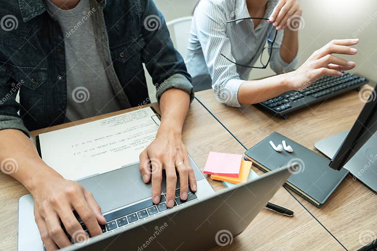 Collaborative Work Software Engineers Website Developer Technologies or Programmer Working ...