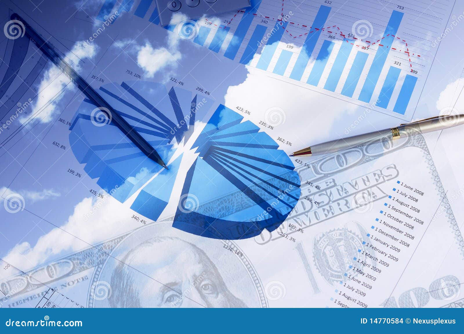 Collage stock photo. Image of financial, economics, chart - 14770584
