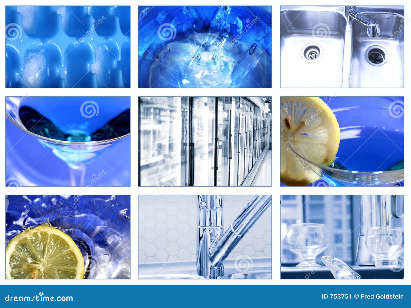 Collage Of Water Backgrounds Stock Image | CartoonDealer.com #62364313