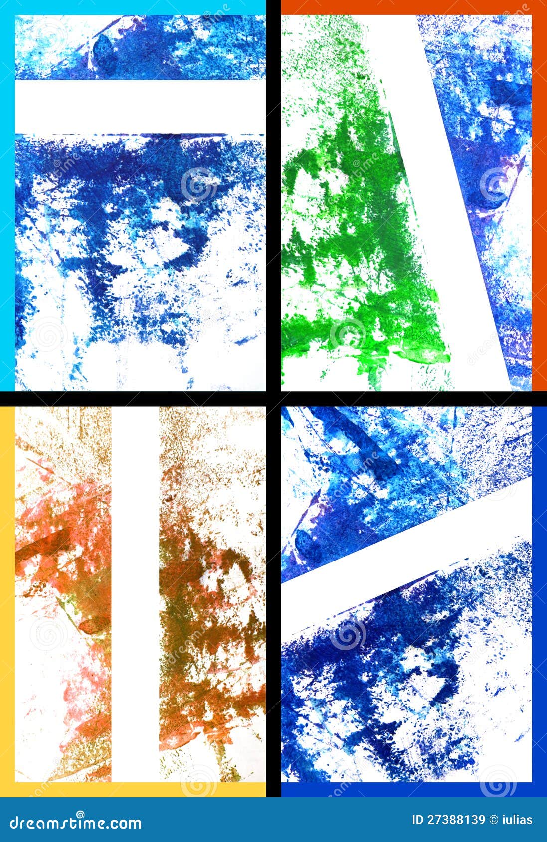 Collage of Abstract Hand Drawn Painting / Graphics Stock Image - Image ...