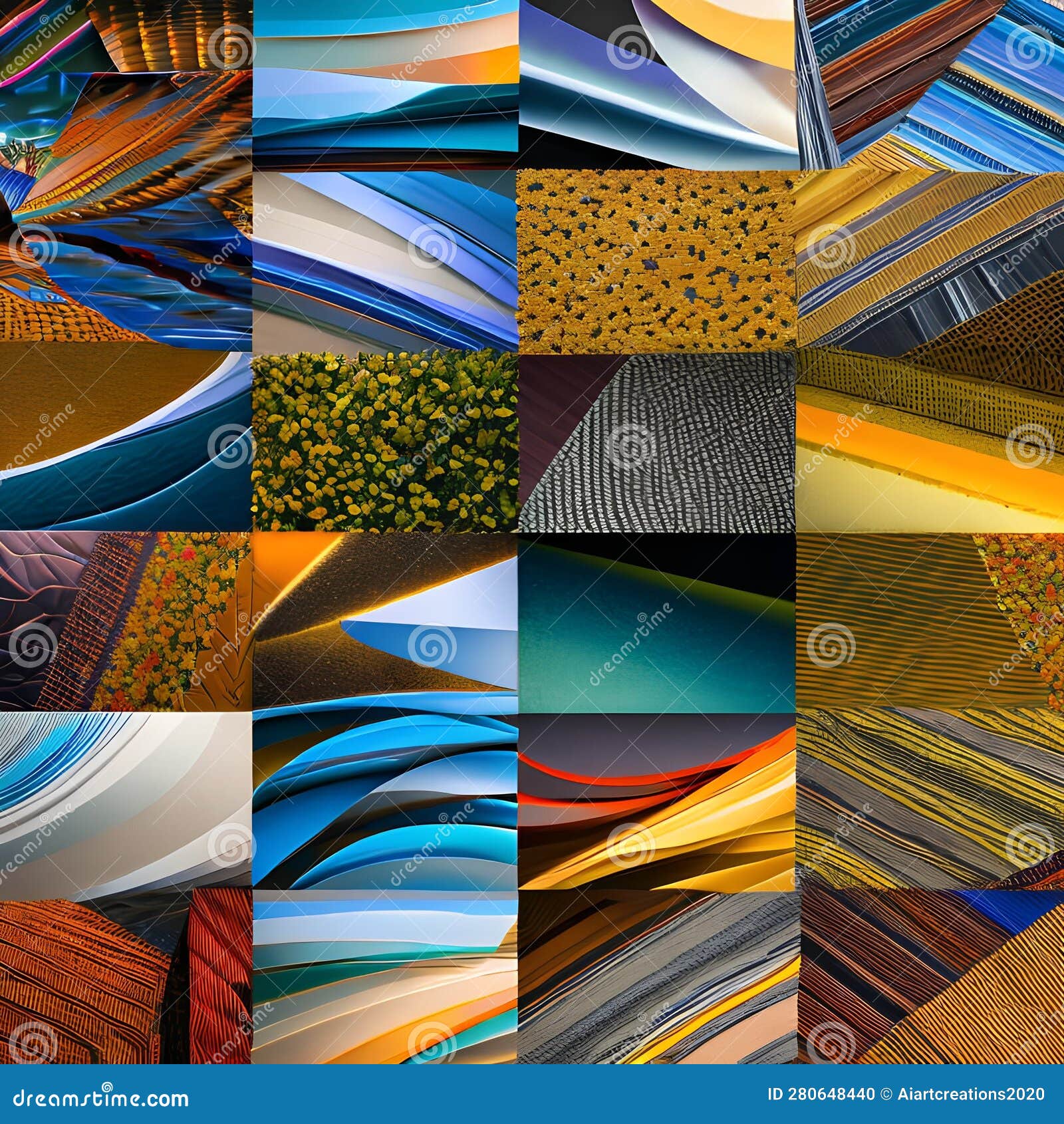 A Collage of Abstract Shapes, Textures, and Layers, Resulting in a ...