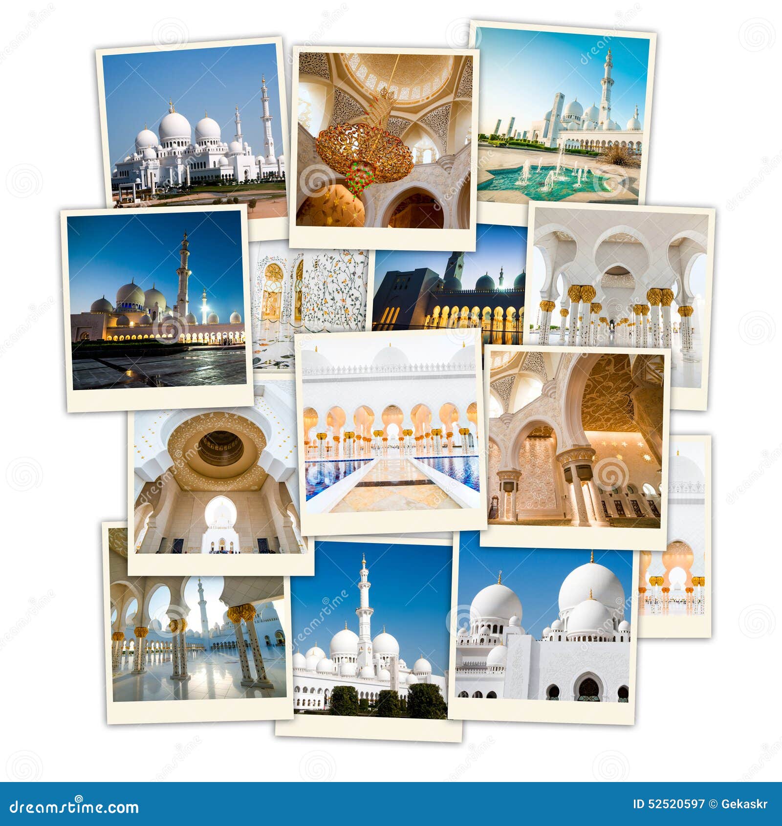 Collage Abu Dhabi stock image. Image of dhabi, mosque - 52520597