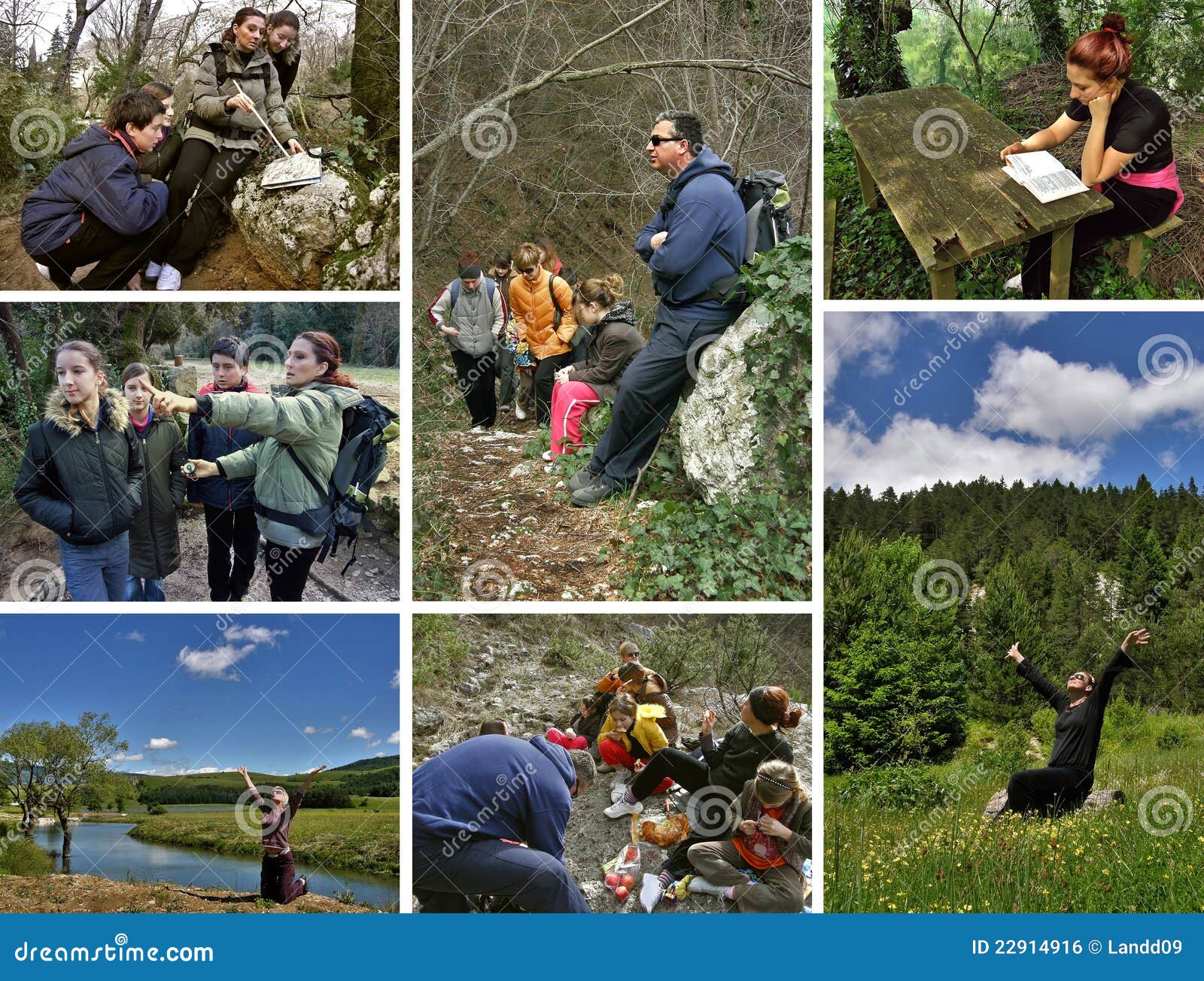 Collage - Active Peope in Nature Stock Photo - Image of countryside ...