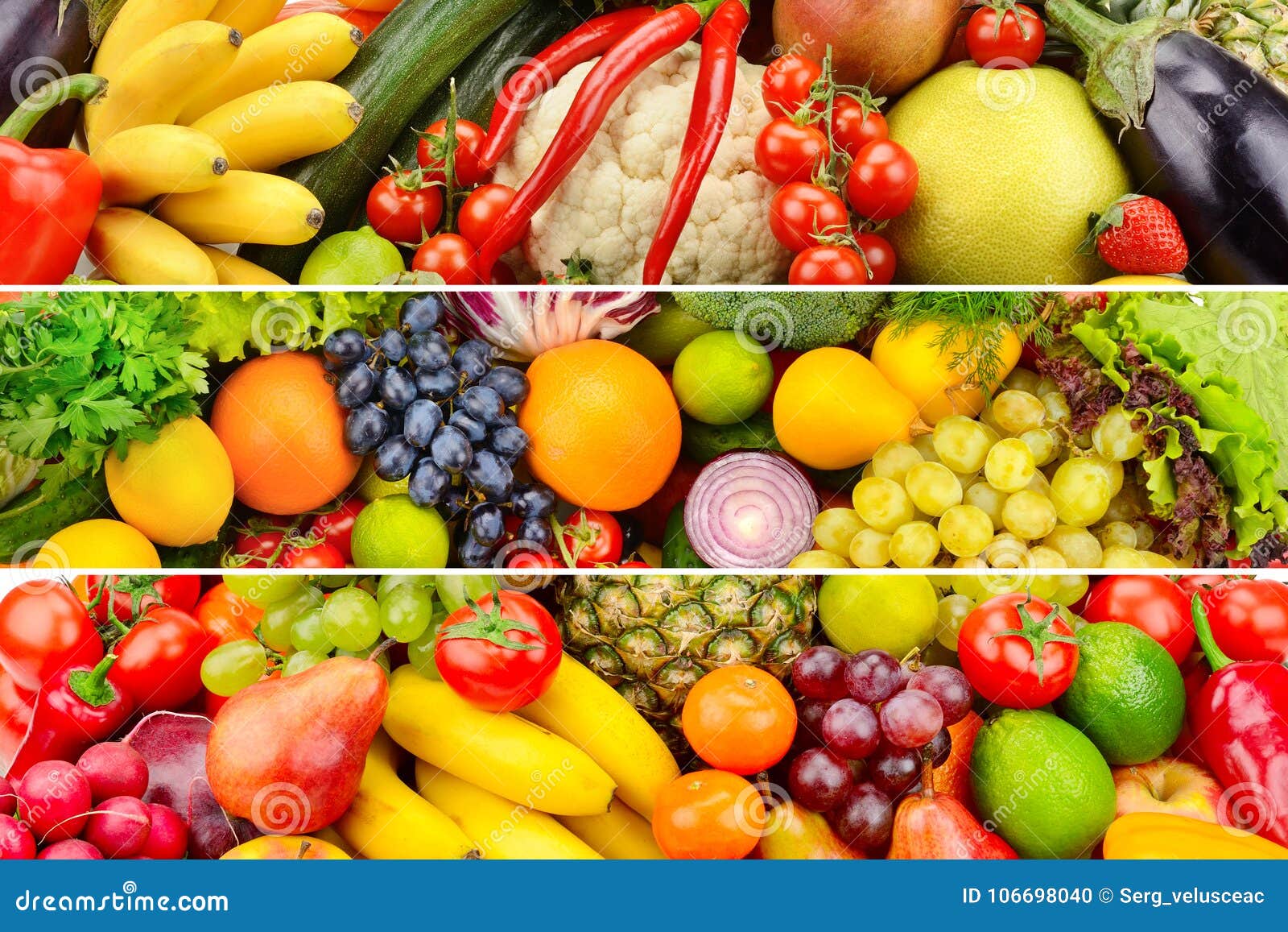 Collage Ancho De Verduras Y De Frutas Foto de archivo - Imagen de marco ...