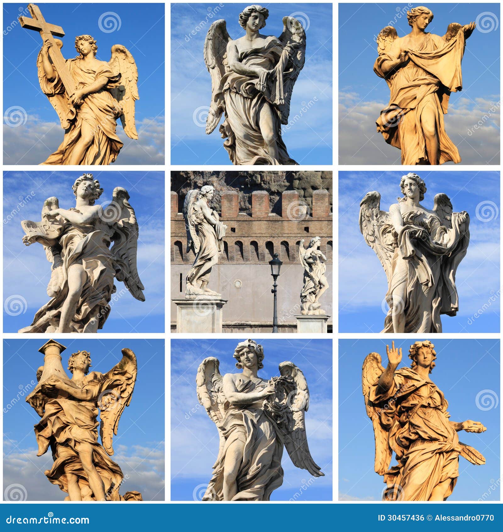 STATUES COLLAGE IN EGYPT Royalty-Free Stock Image | CartoonDealer.com ...