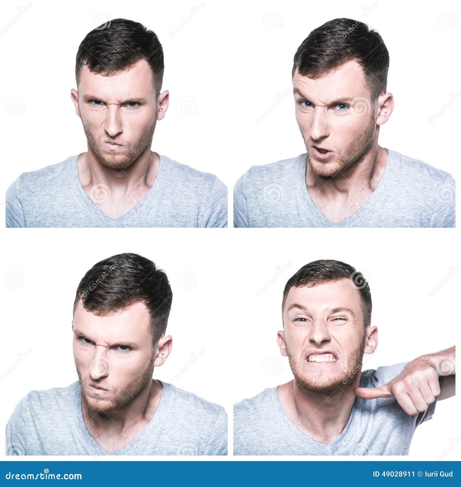 Collage Of Angry Face Expressions Stock Image - Image of face, irate ...