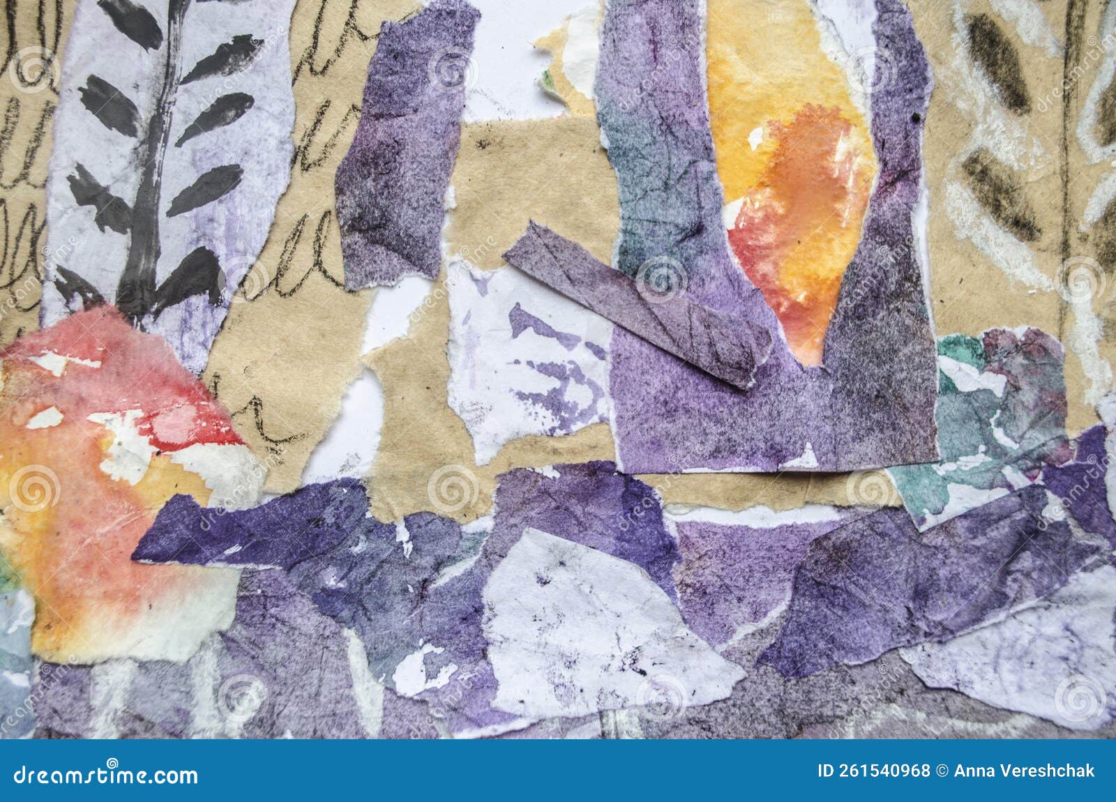 The Collage is an Application from a Picturesque Paper Stock Photo - Image of inspiration ...