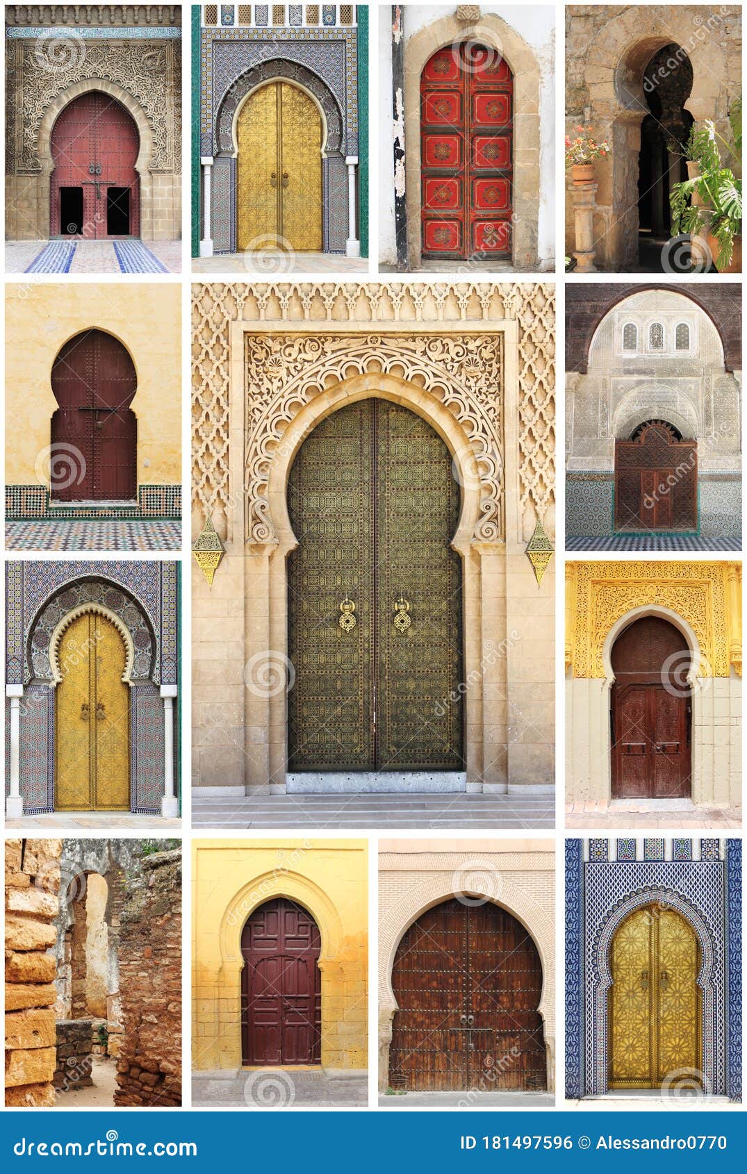 Arabic Oriental Styled Doors Stock Photo - Image of decorated, doorway ...