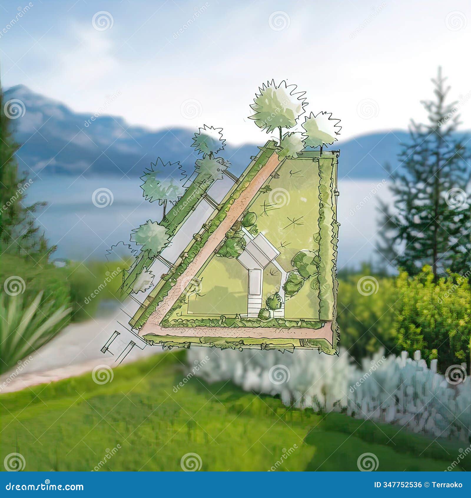 Collage of an Architectural Bureau, Minimalist House and Garden Plan ...