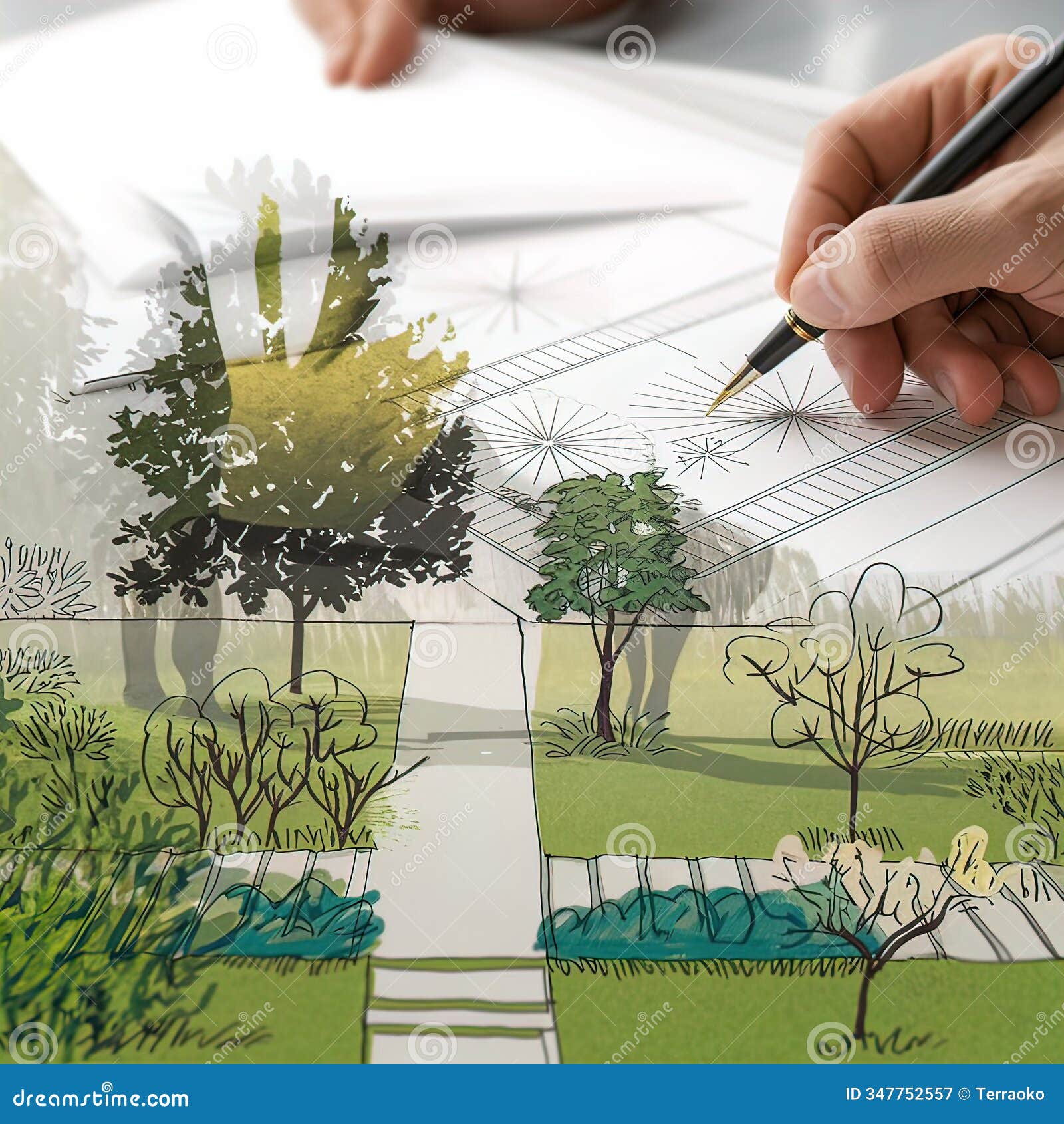 Collage of an Architectural Bureau, Minimalist House and Garden Plan ...