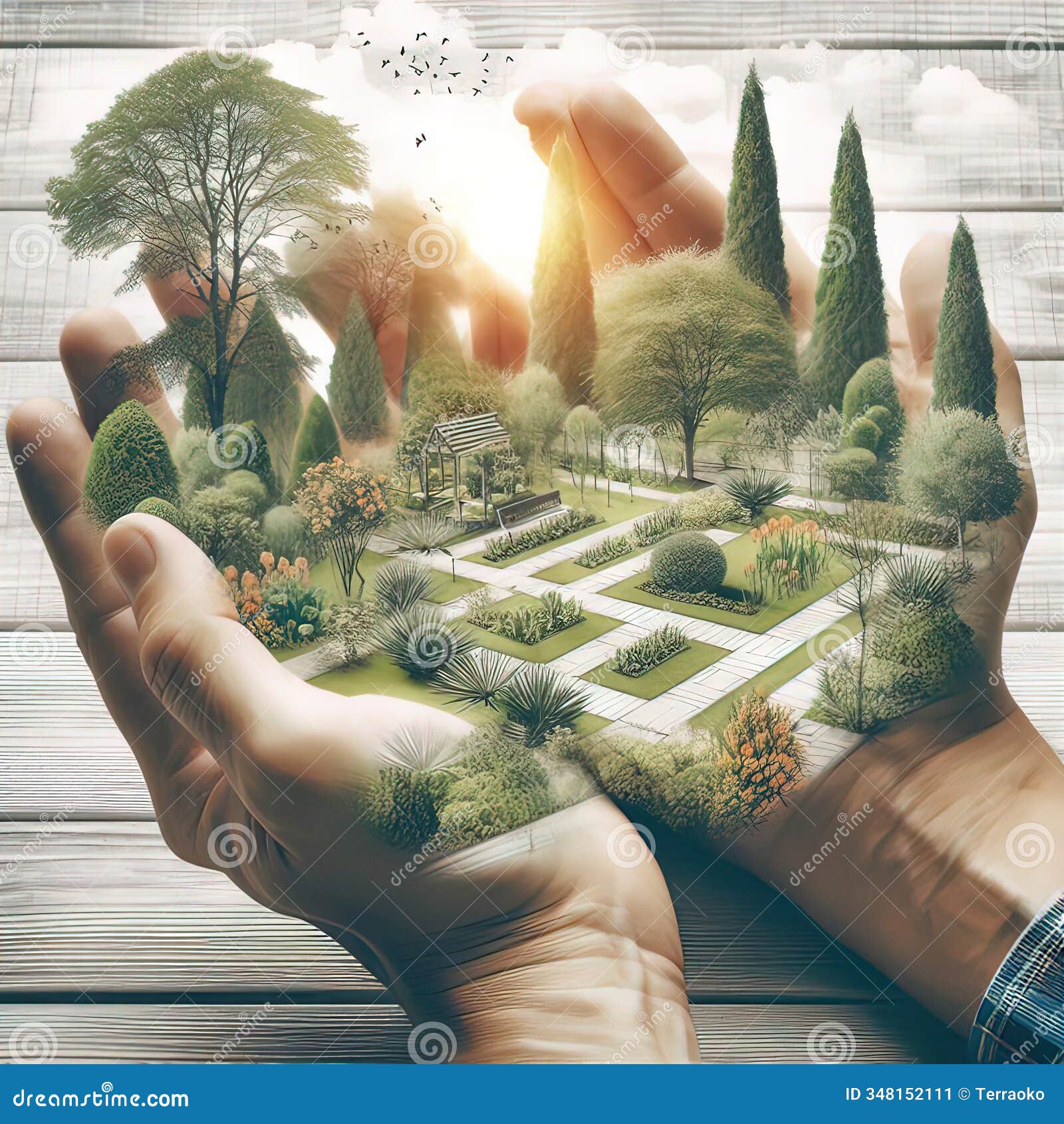 Collage of an Architectural Bureau, Minimalist House and Garden Plan ...