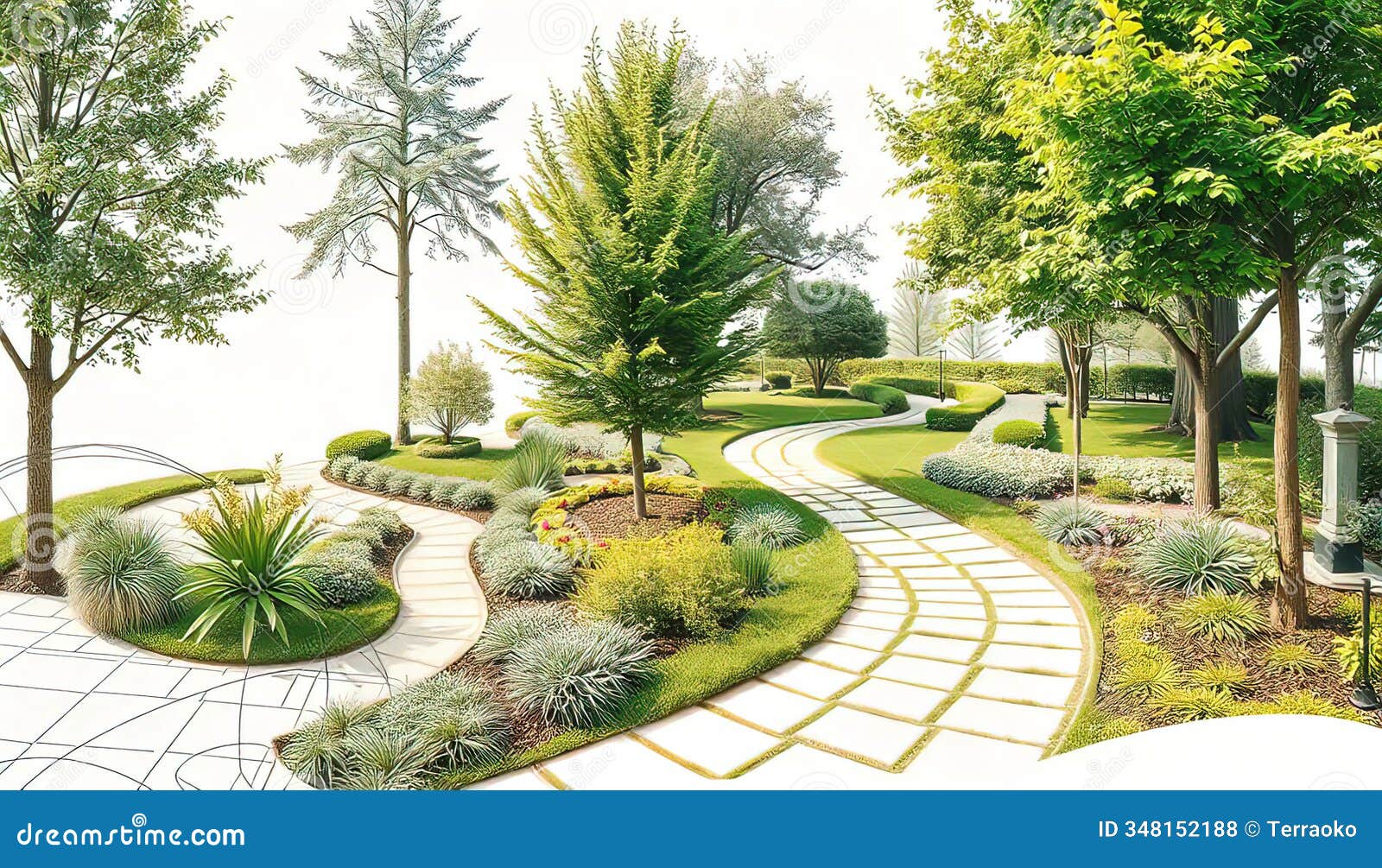 Collage of an Architectural Bureau, Minimalist House and Garden Plan ...