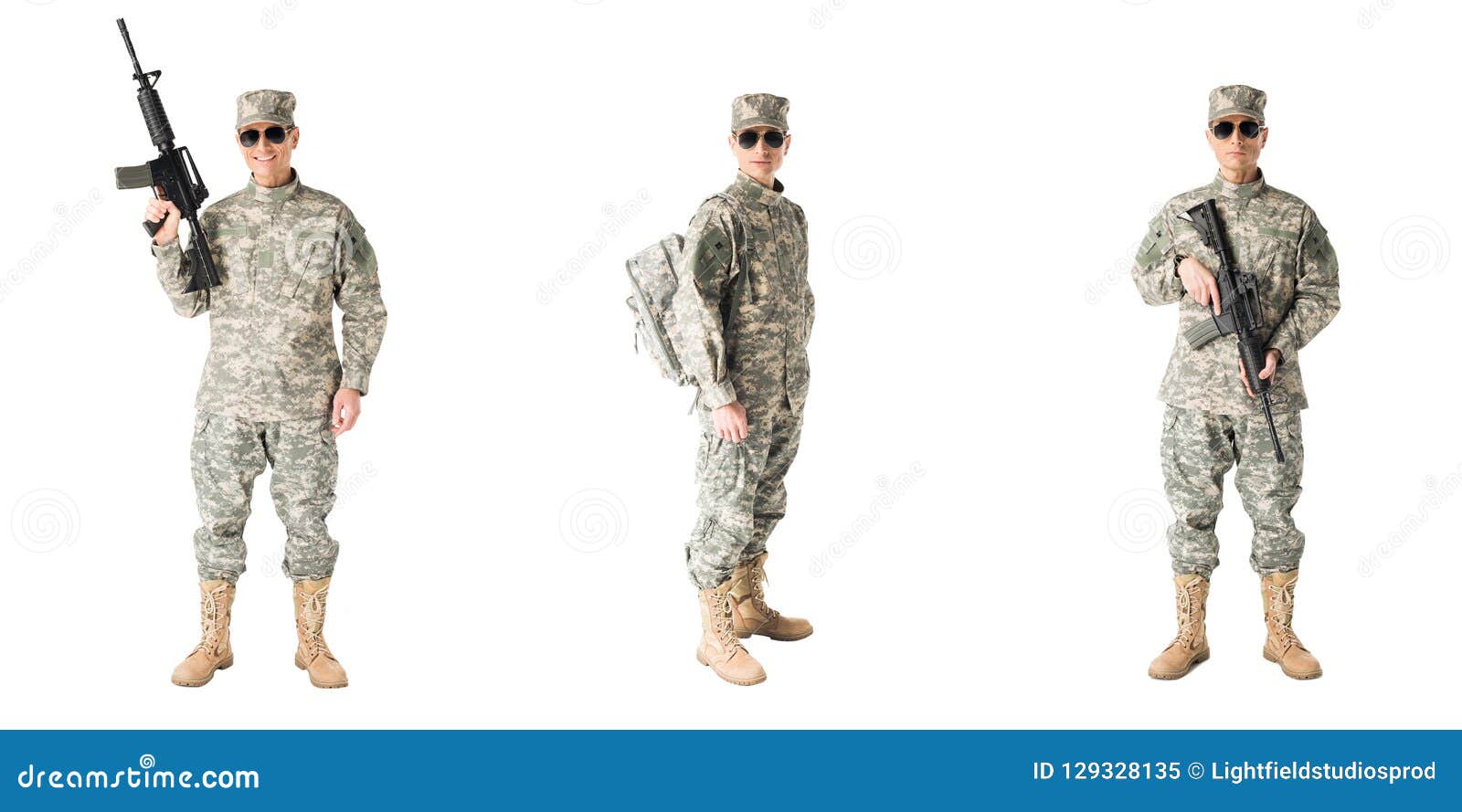 Collage with Army Soldier in Uniform Stock Image - Image of uniform ...