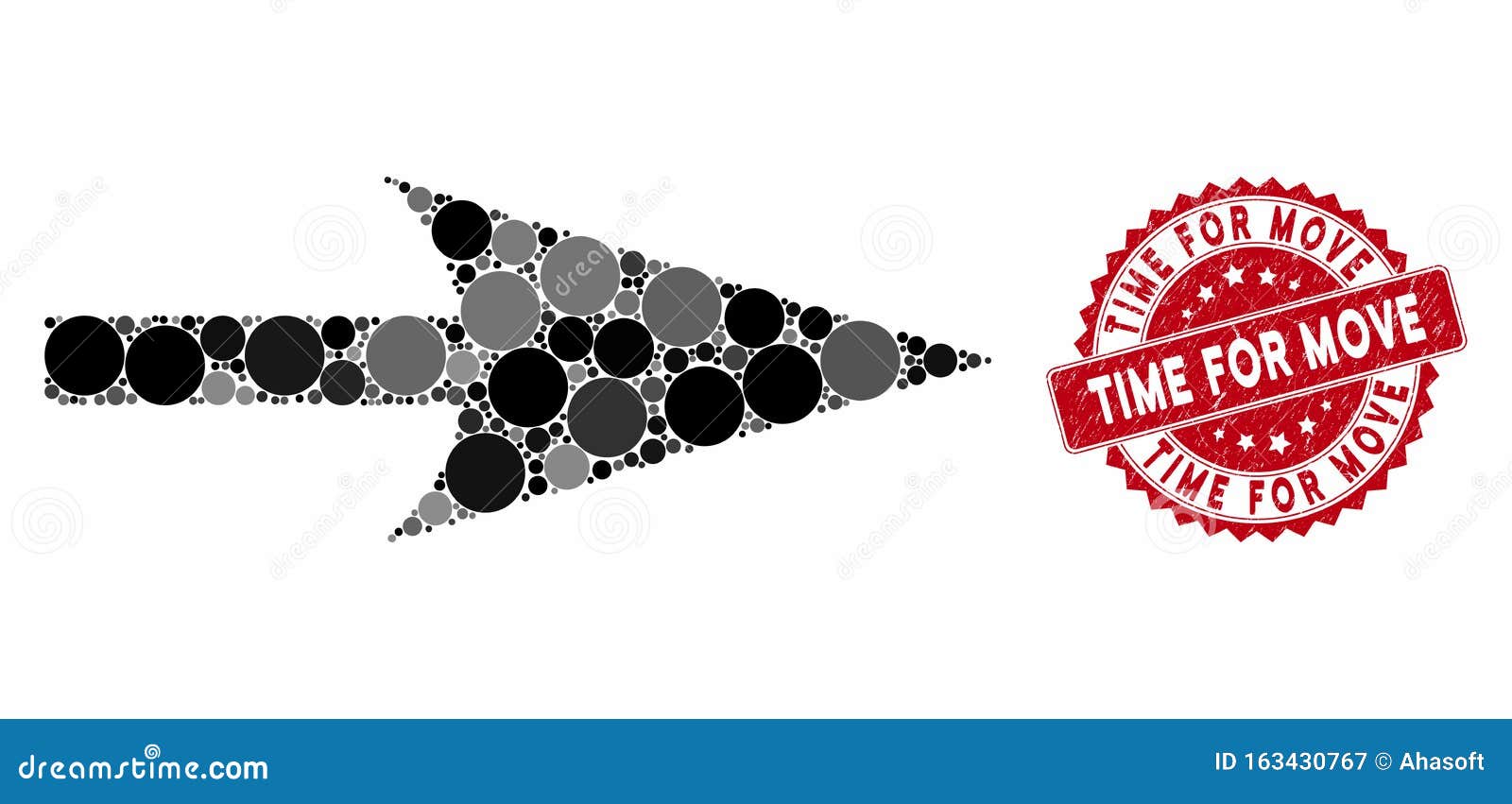 Collage Arrow Axis X With Textured Time For Move Stamp Cartoon Vector ...