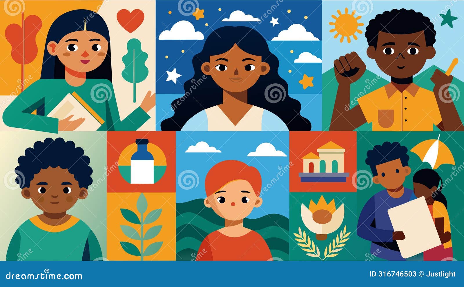 A Collage of Artwork and Essays Depicting the Different Perspectives ...