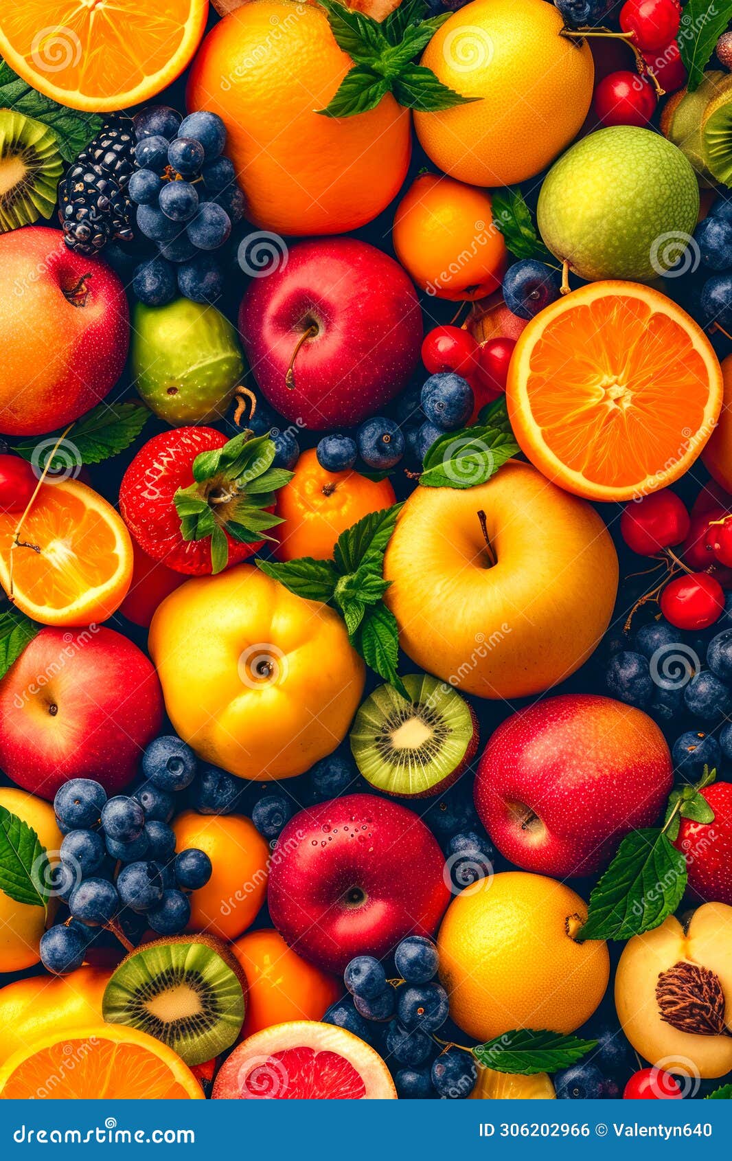 Collage of Assorted Fruits Including Apples and Oranges Arranged in ...