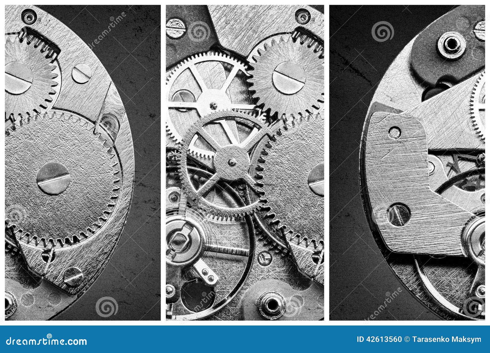 Collage Avec Des Rouages Dans Le Style De Vintage Photo stock - Image ...