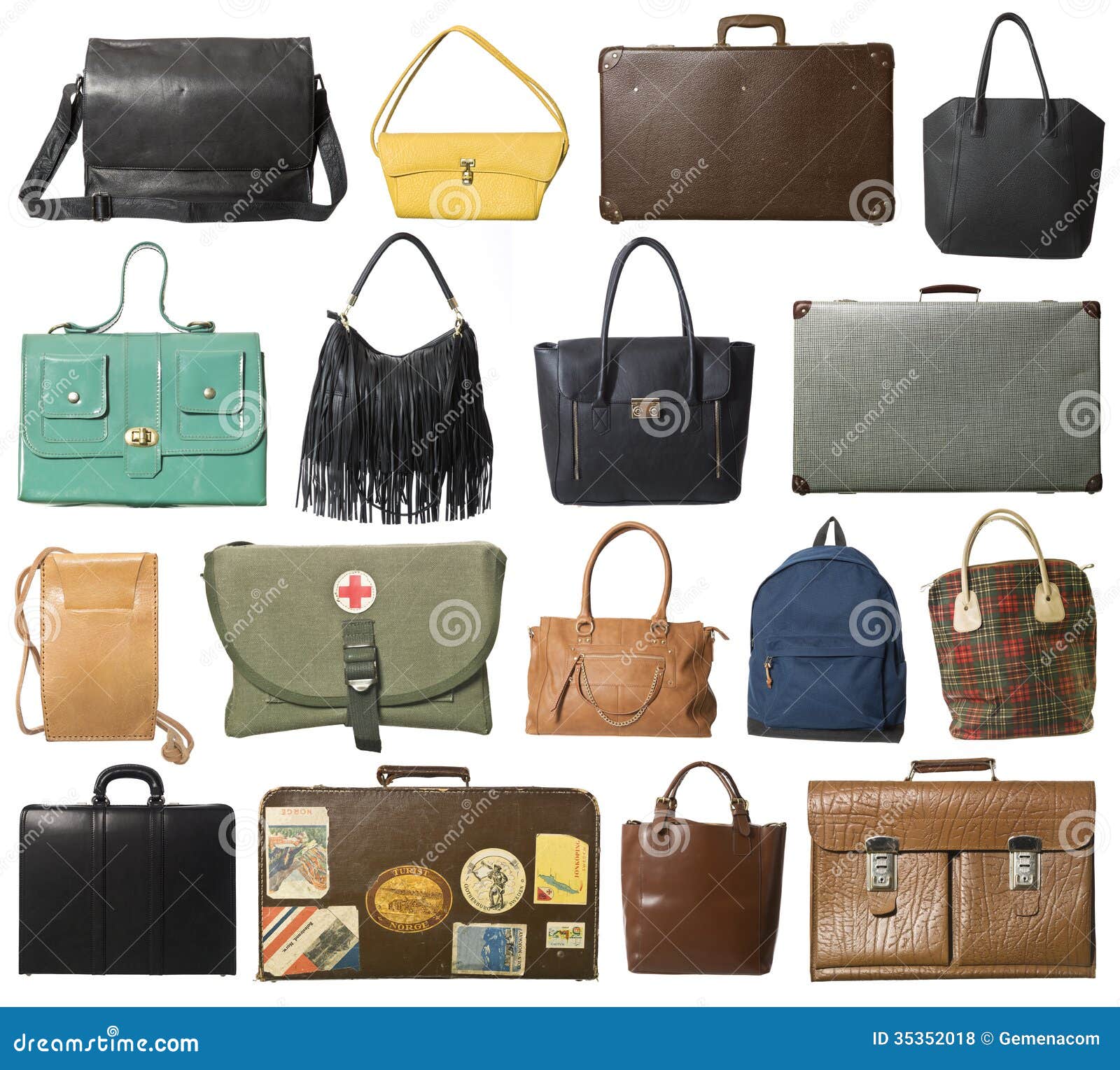 Collage of bags stock photo. Image of objects, consumerism - 35352018