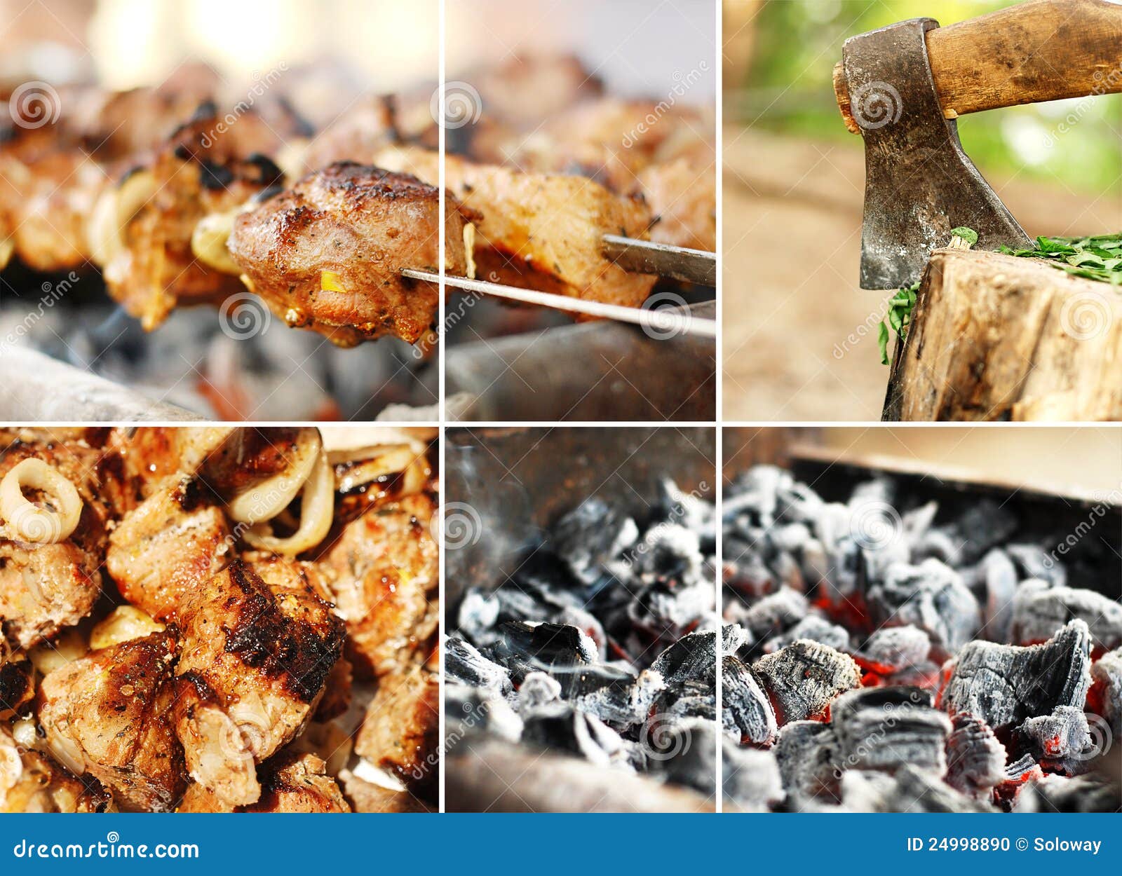 Collage from Barbecue Images Stock Photo - Image of burn, hatchet: 24998890