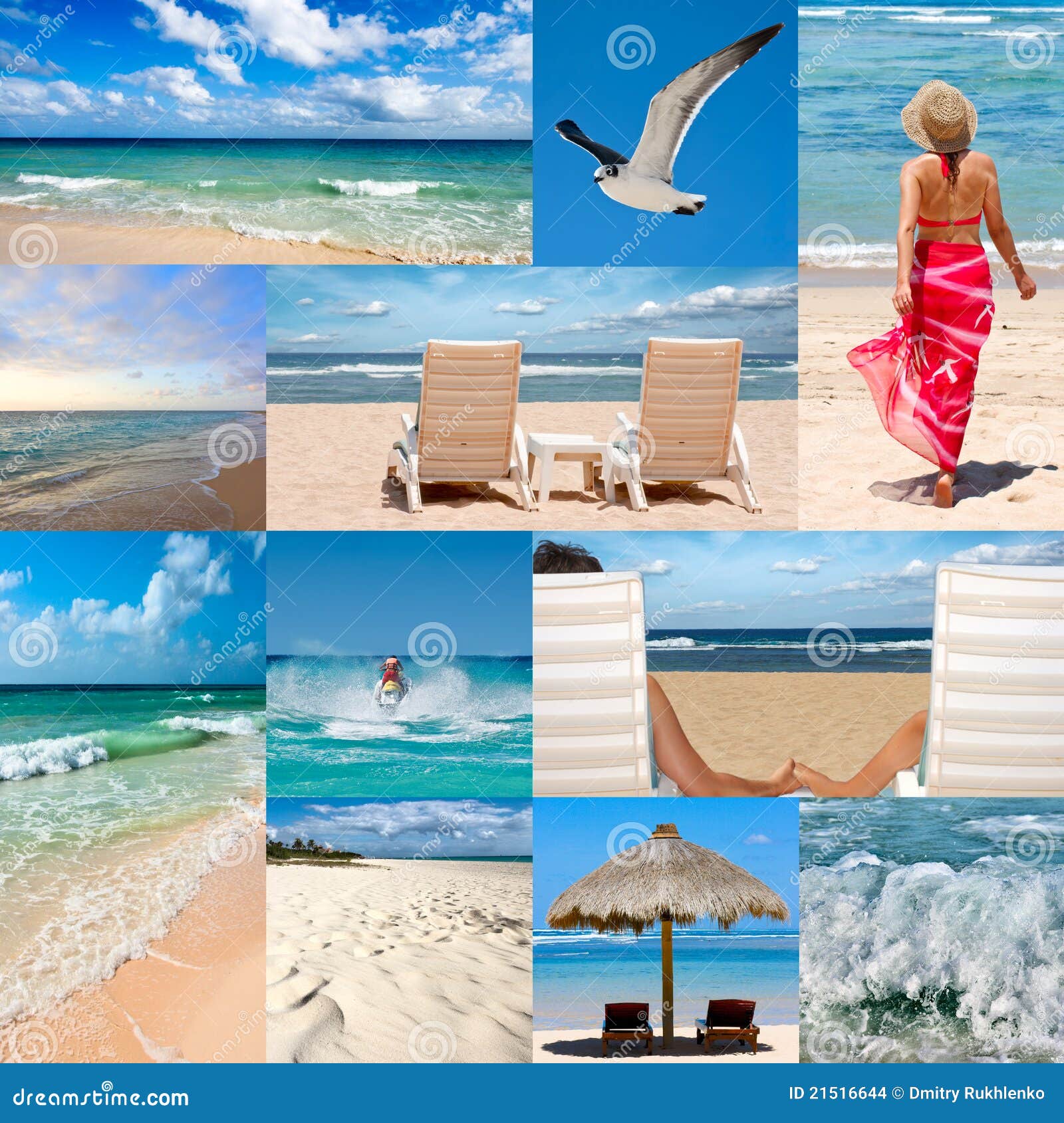 Collage about Beach Vacations Stock Photo - Image of scenics, splash ...