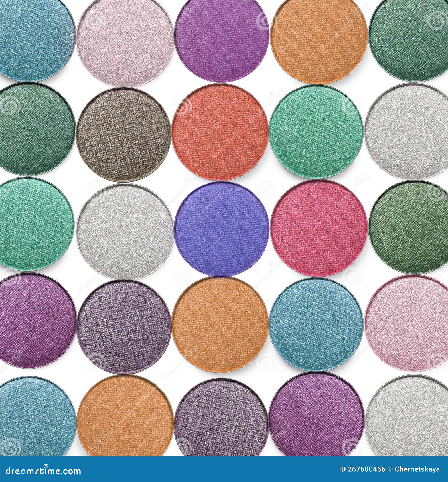 Collage of Beautiful Different Eye Shadow Refill Pans on White ...