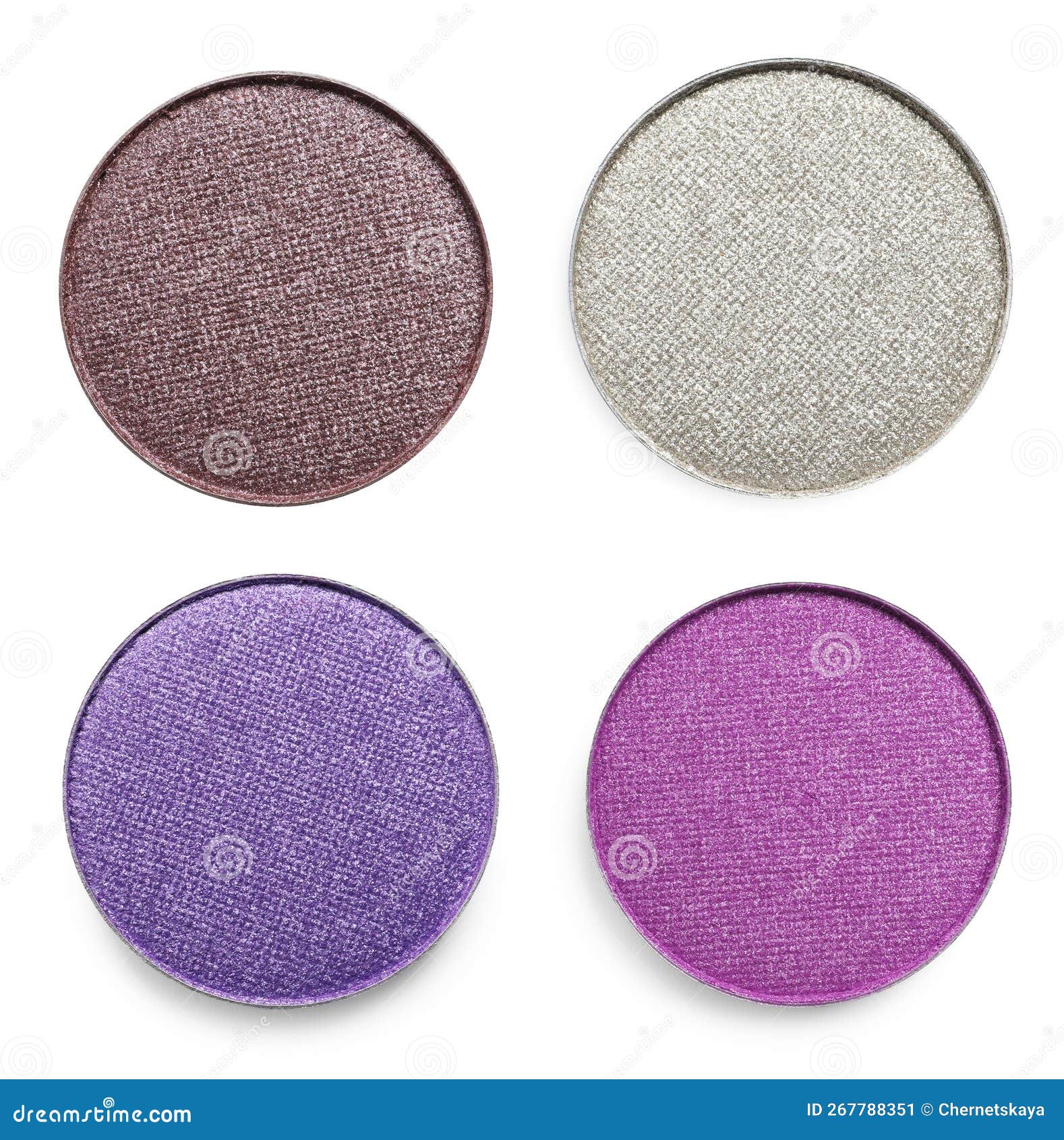 Collage of Beautiful Different Eye Shadow Refill Pans on White ...